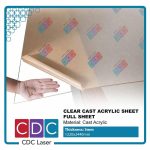 3mm Clear Cast Acrylic Sheet – Full Sheet (1220 x 2440mm) | Acrylic ...